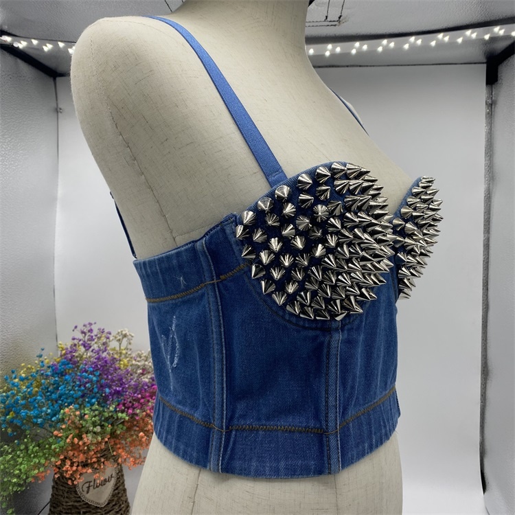 New Design Summer Nightclub Style Rivet Bra Private Label Bra Top